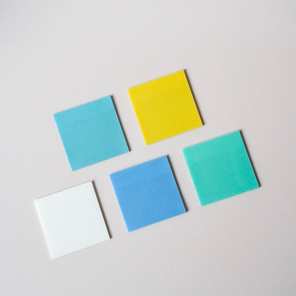 Sticky Notes (Pack of 5) - Clear, Lime Zest, Aqua, Blue Sea & Pistachi – XI